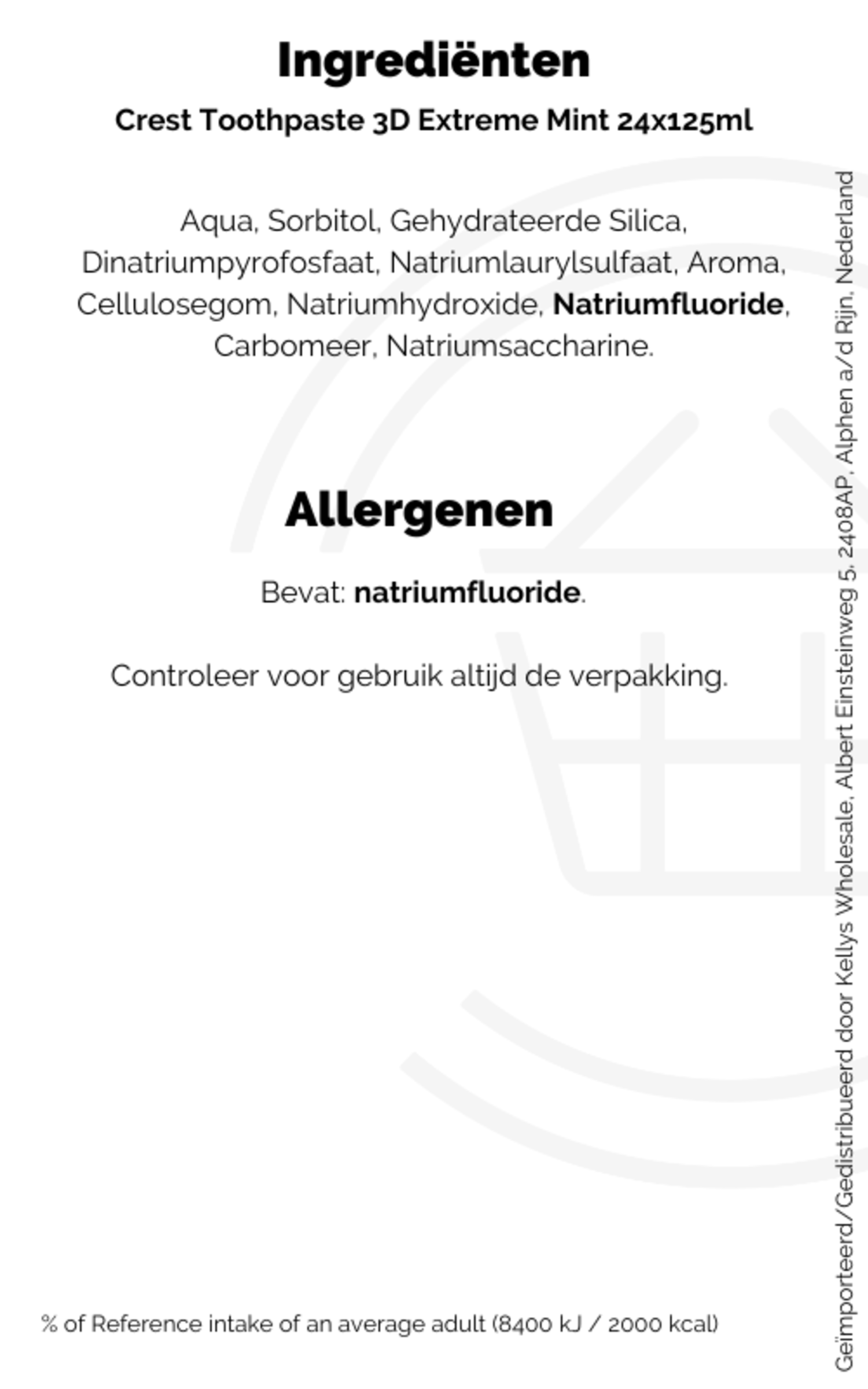 Crest Toothpaste 3D Extreme Mint 125ml - Kellys Expat Shopping