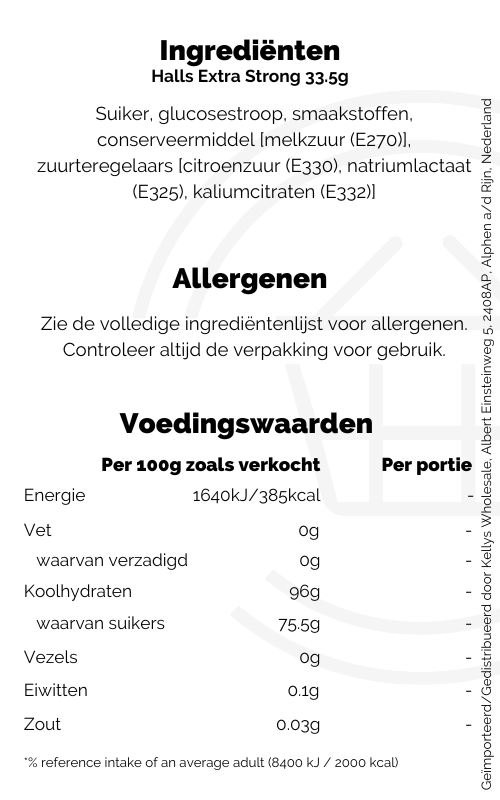 Halls Extra Strong, 32g (strength 5) | British - Kellys Expat Shopping
