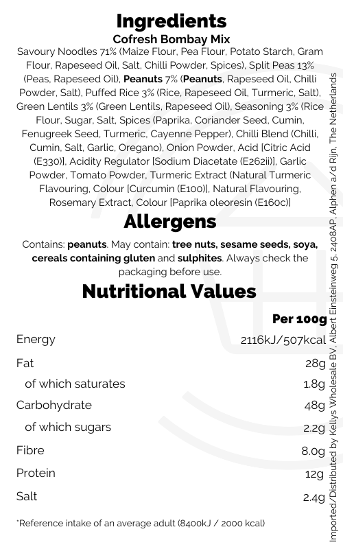 Cofresh | Bombay Mix 200g | Indian snacks - Kellys Expat Shopping