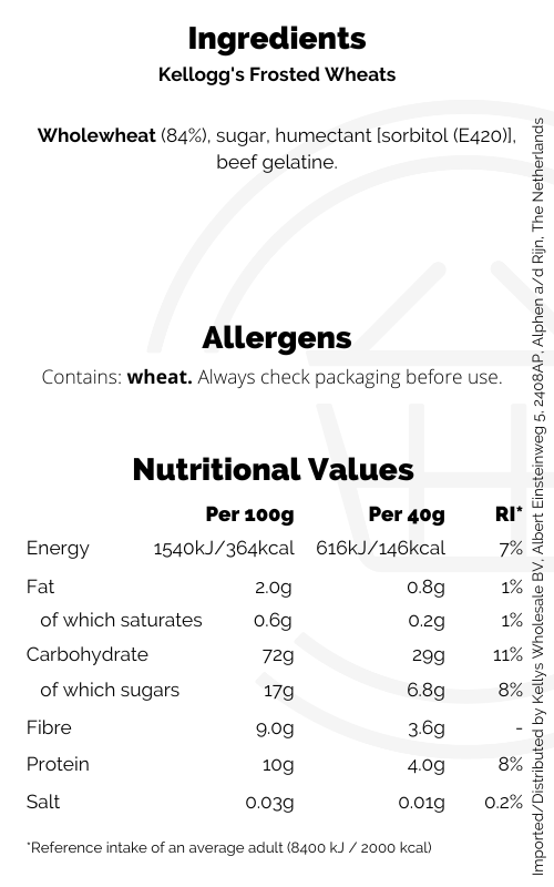 Frosted Wheats 500g - Kellys Expat Shopping