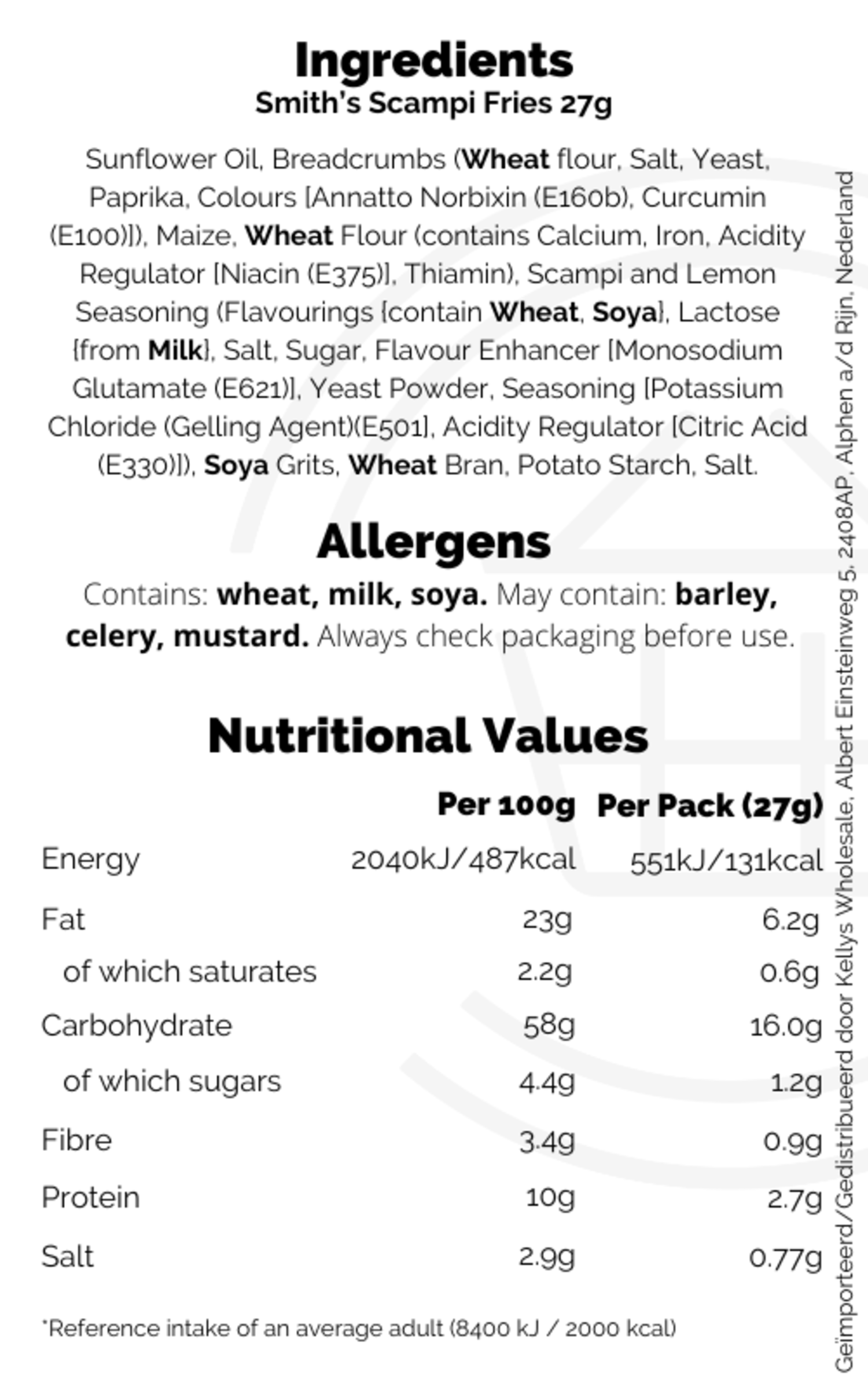 Smiths Scampi Fries, 27g - Kellys Expat Shopping