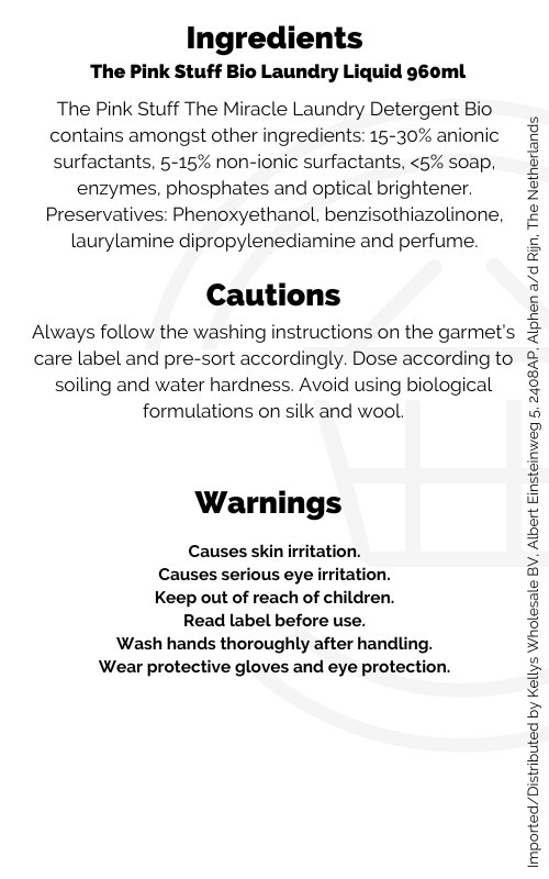 The Pink Stuff Bio Laundry Liquid 960ml - Kellys Expat Shopping