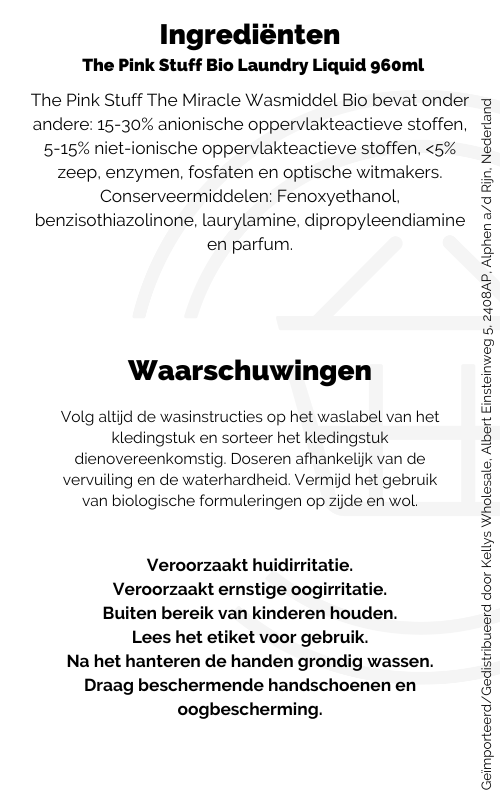 The Pink Stuff Bio Laundry Liquid 960ml - Kellys Expat Shopping