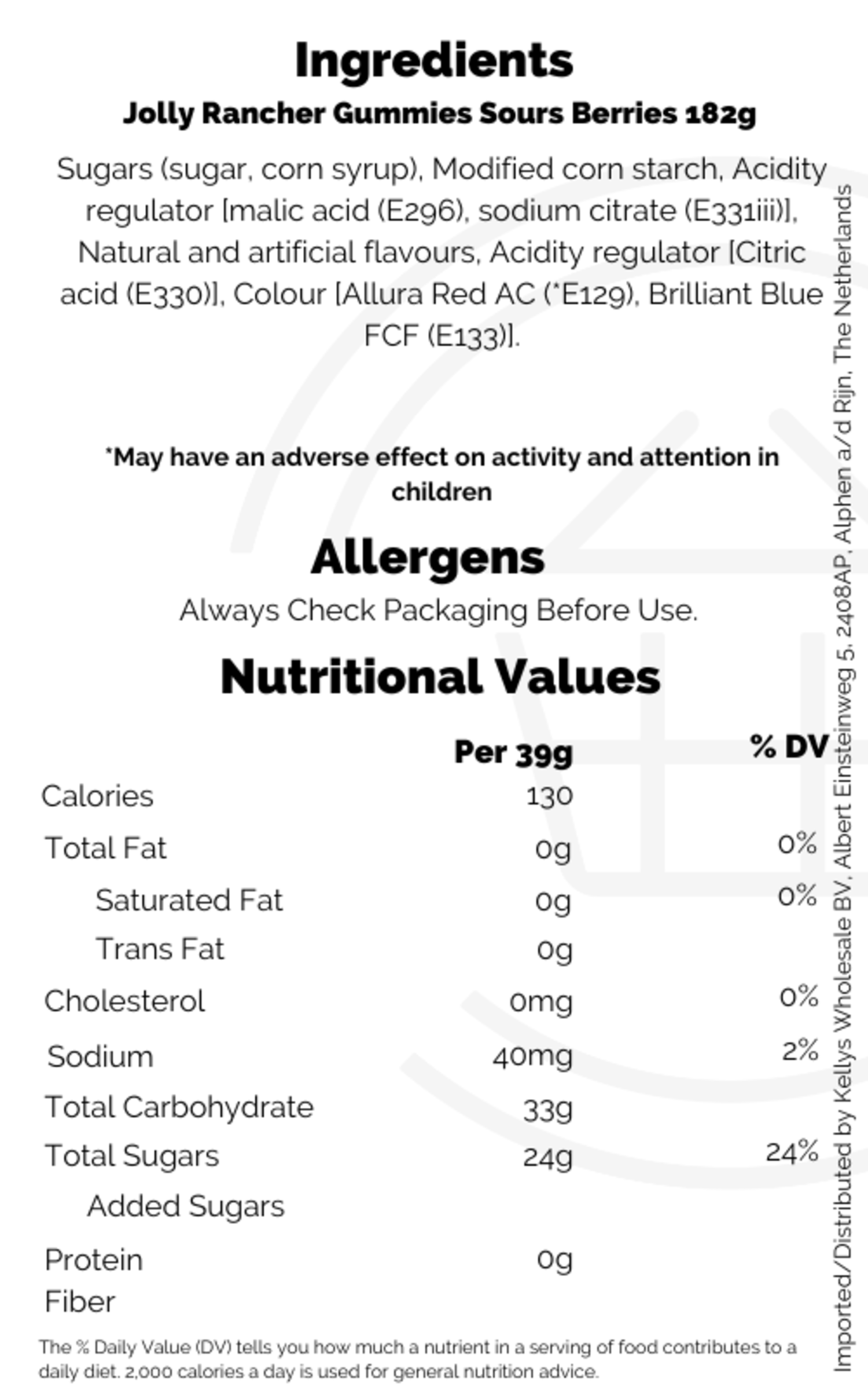 Jolly Rancher Gummies Sours Berries 182g - Kellys Expat Shopping