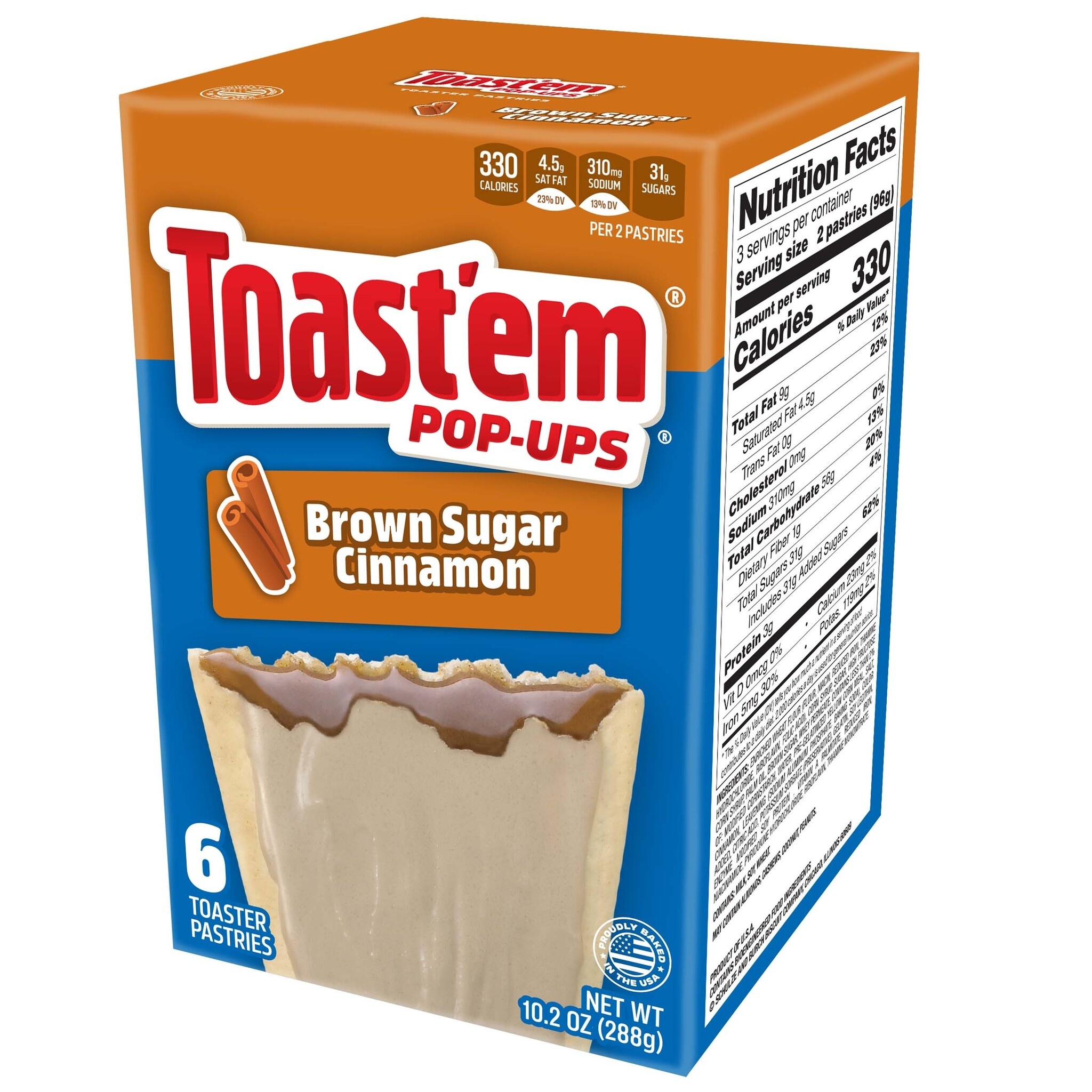 Toast'em Pop-Ups Frosted Brown Sugar Cinnamon 288g - Kellys Expat Shopping