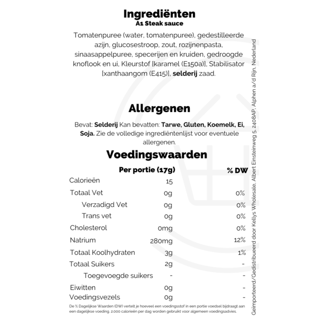Kraft A1 Steak Sauce 283g | American Import | Versatile Sauce - Kellys ...