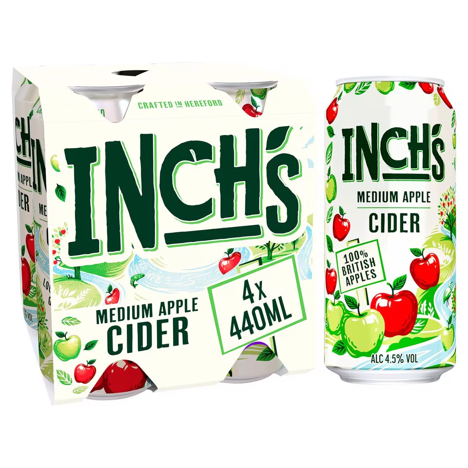 Inch's Medium Apple Cider 4pk ABV4.5% - Kellys Expat Shopping