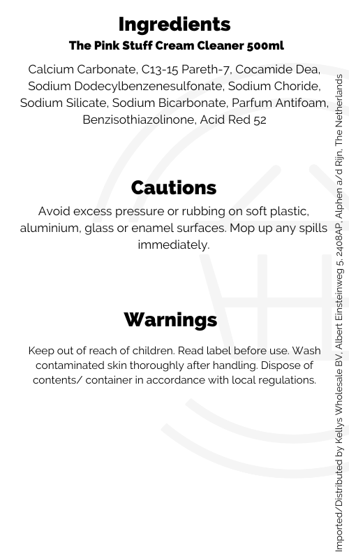 The Pink Stuff Cream Cleaner 500ml - Kellys Expat Shopping