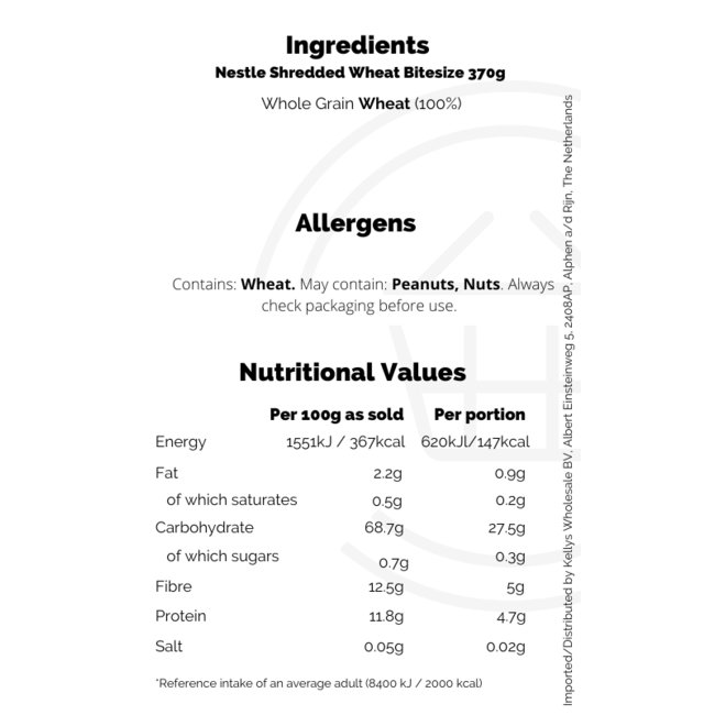 Nestle Shredded Wheat Bitesize 370g | British Breakfast Cereal - Kellys ...