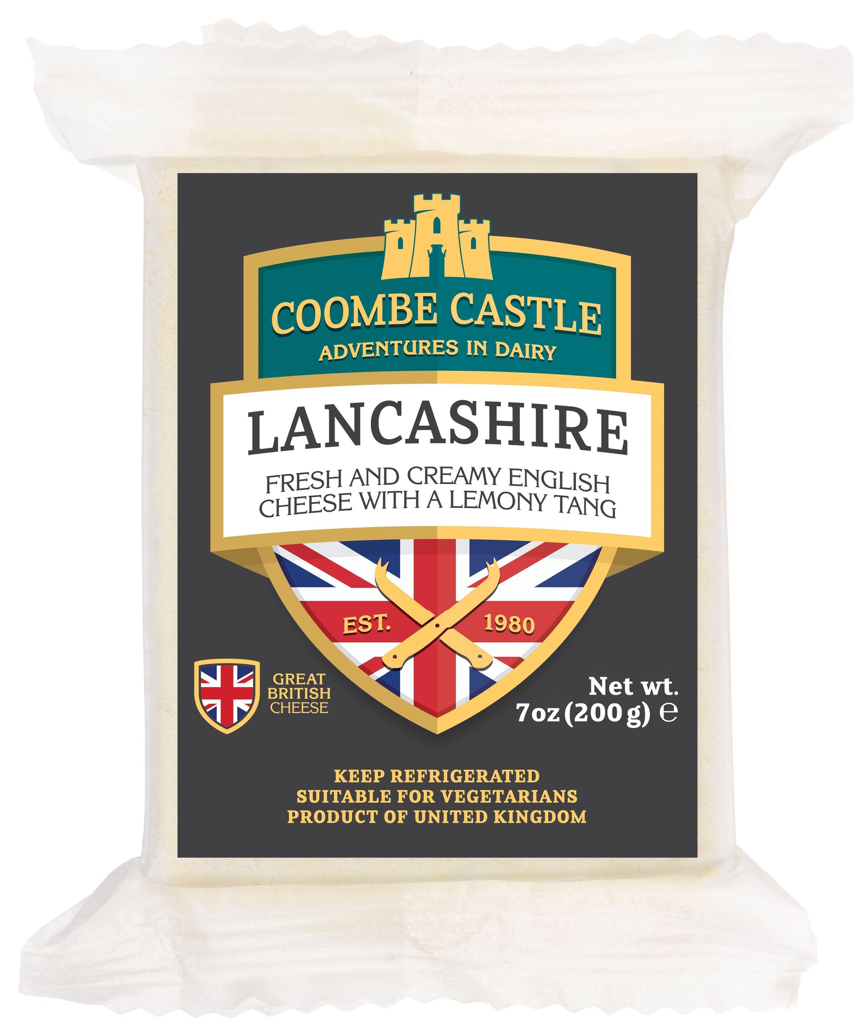 Coombe Castle Creamy Lancashire 200g | British Cheese - Kellys Expat ...