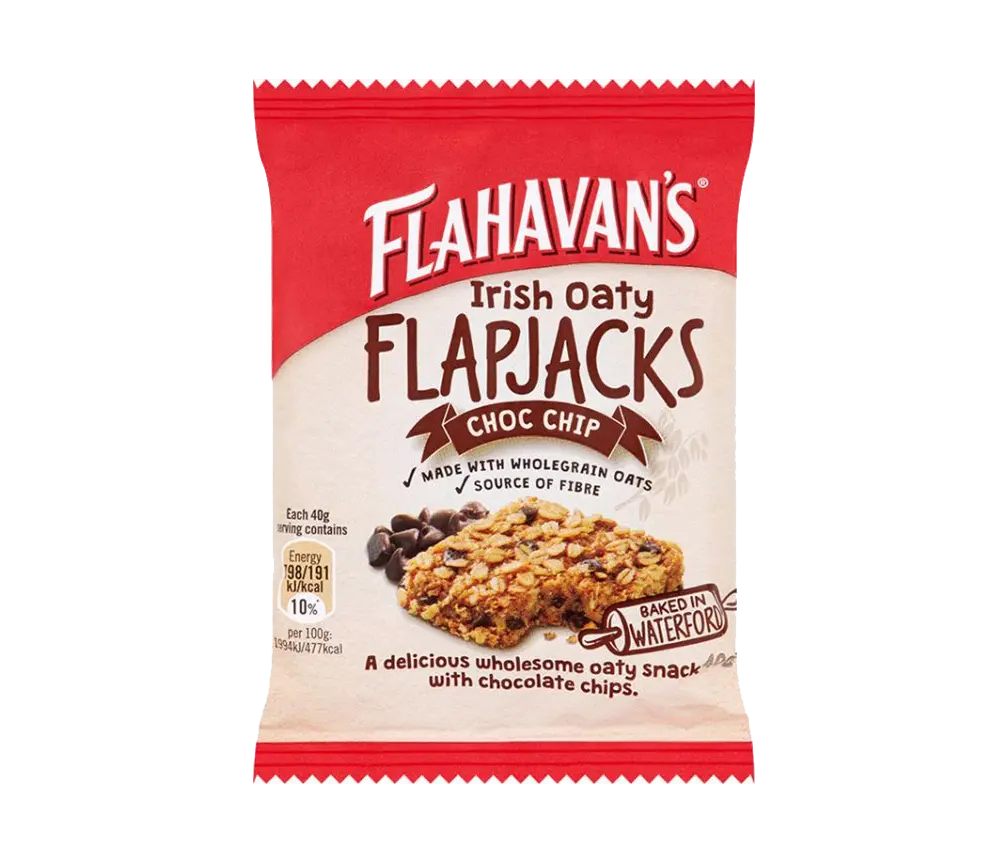 Flahavan’s Irish Oaty Flapjacks Choc Chip 40g - Kellys Expat Shopping