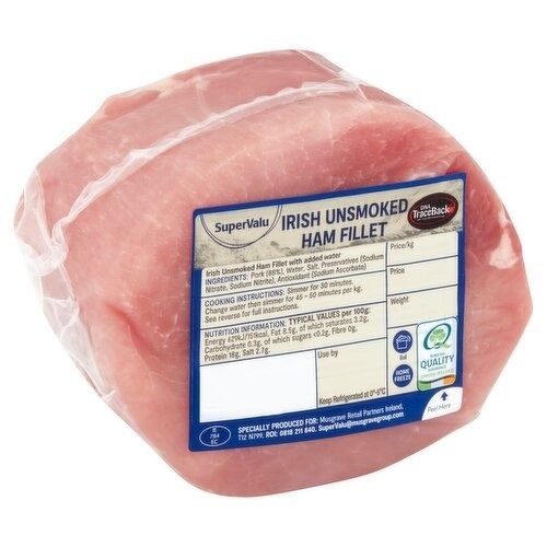 SuperValu Unsmoked Ham Fillet 800g - Kellys Expat Shopping