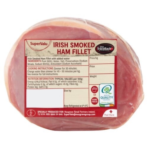 SuperValu Smoked Ham Fillet 800g - Kellys Expat Shopping