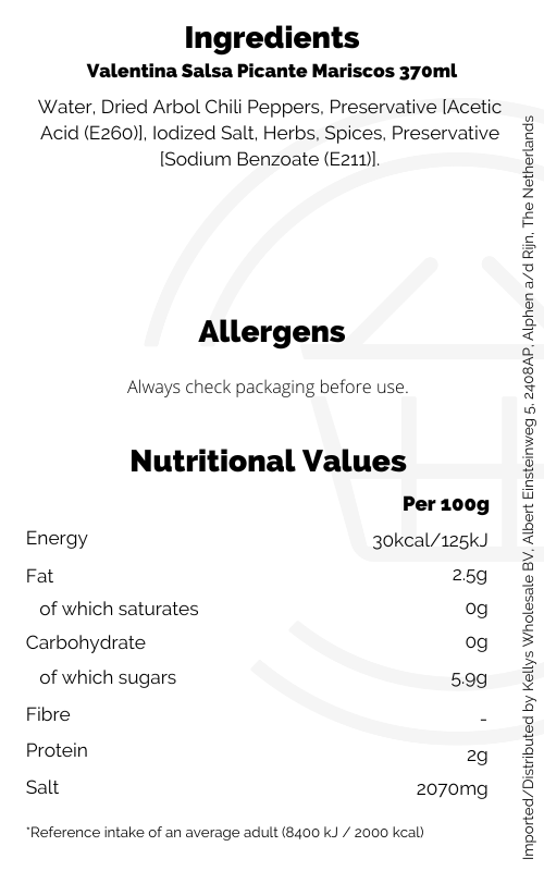 Valentina Salsa Picante Mariscos – Authentic Flavor - Kellys Expat Shopping
