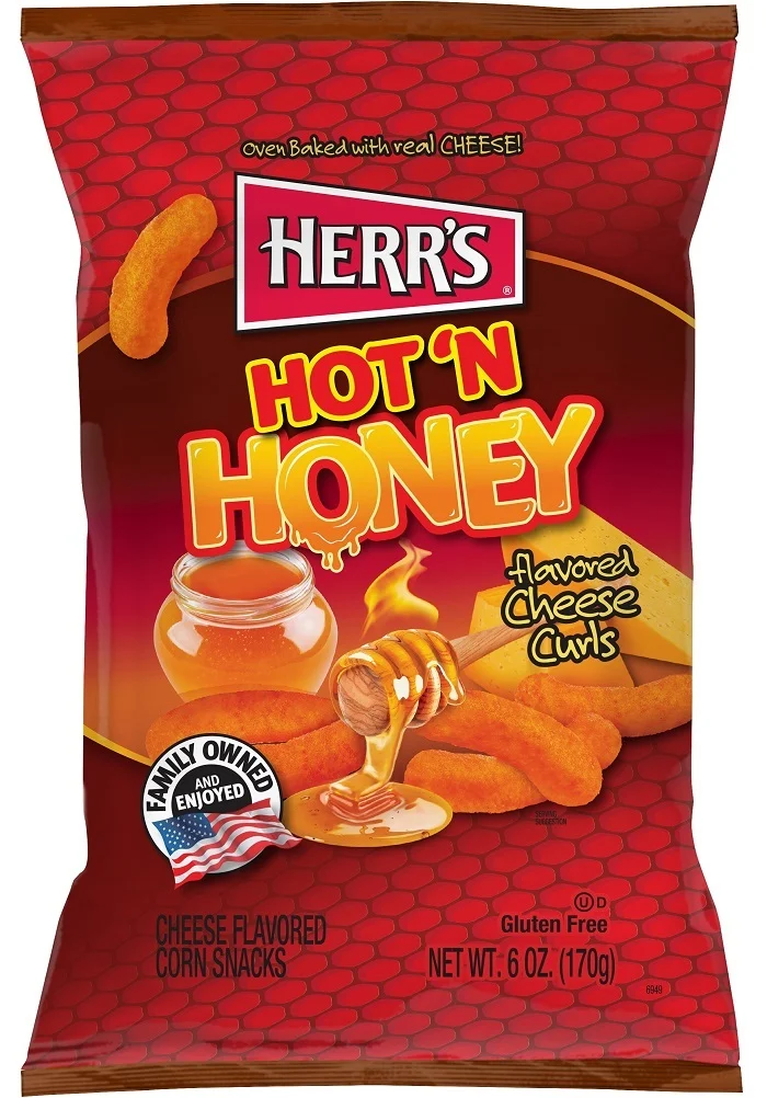 Herr's Hot N Honey Curls 170G | American Chips | American Groceries ...