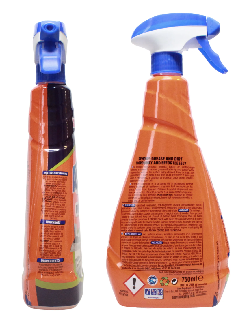 Asevi Degreaser Trigger Spray 750ml - Kellys Expat Shopping