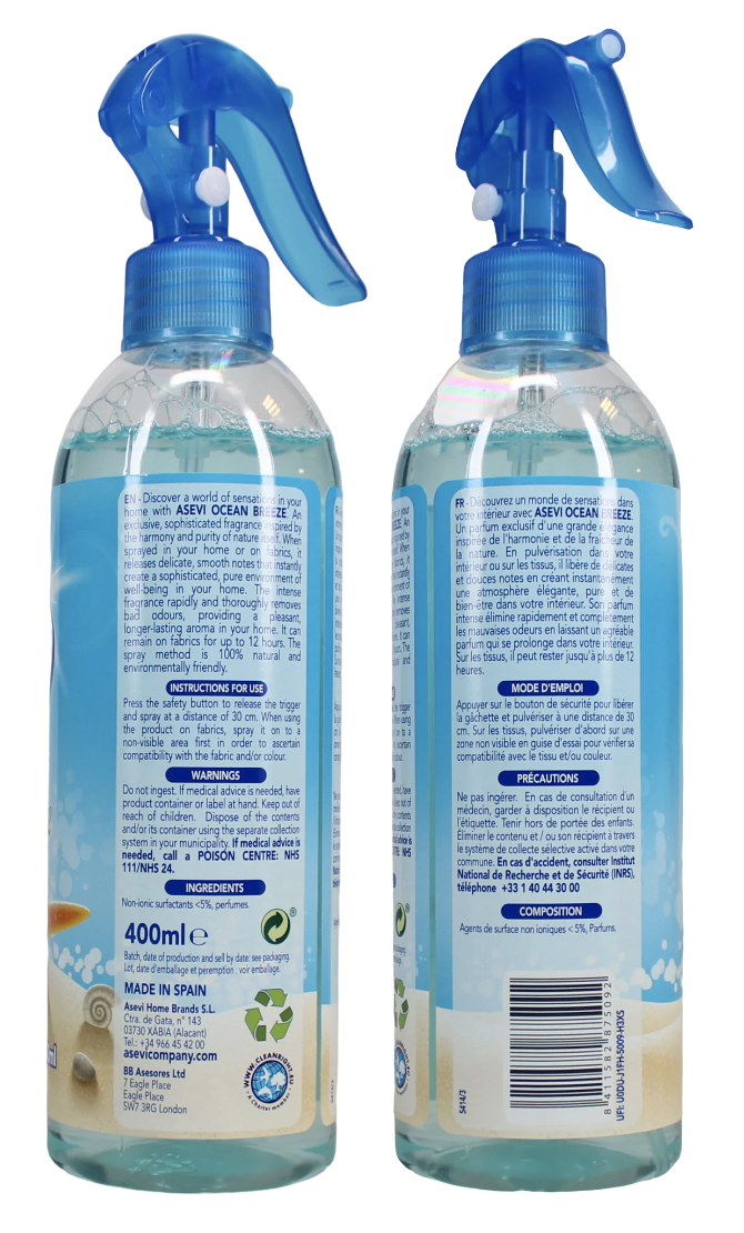 Asevi Air Freshener Spray Breeze 400ml - Kellys Expat Shopping