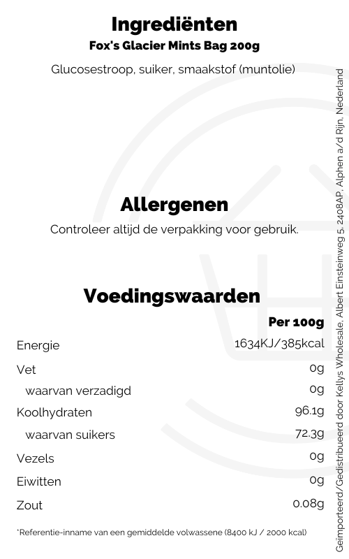 Fox's Glacier Mints Bag 200g - Kellys Expat Shopping
