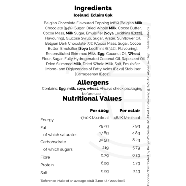 Iceland Eclairs 6pk - Kellys Expat Shopping