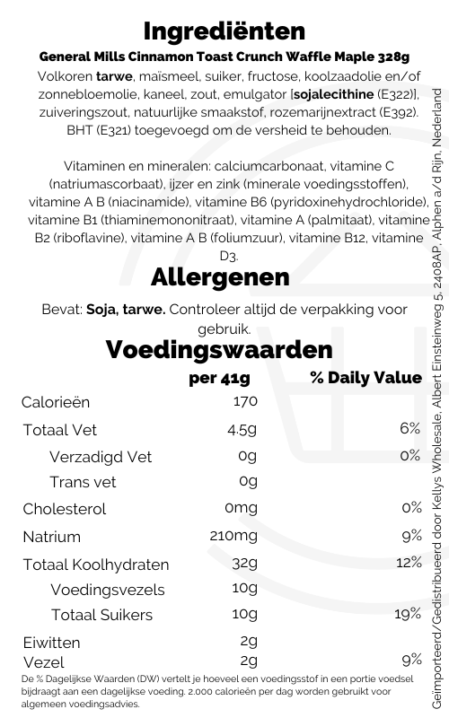 General Mills Cinnamon Toast Crunch Waffle Maple 328g - Kellys Expat ...