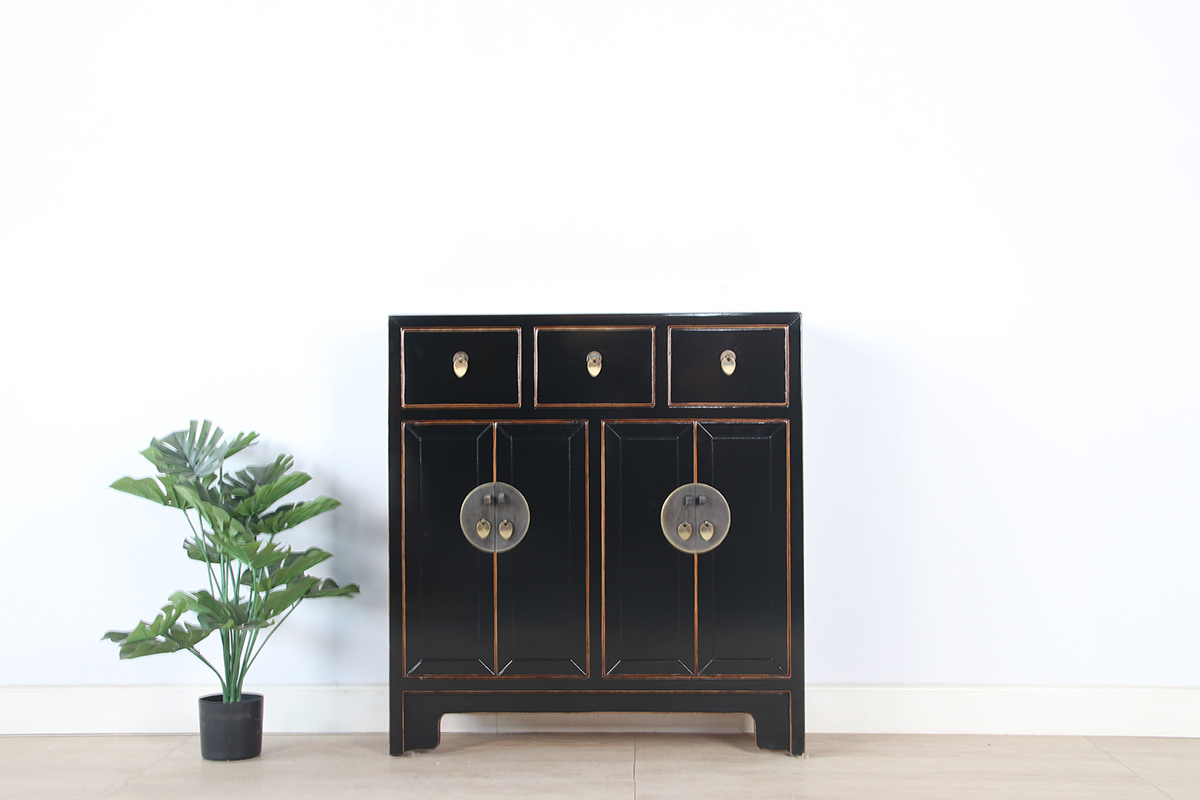 Chinese dresser 25 cm Deep Oriental / Asian style black - Yajutang ...