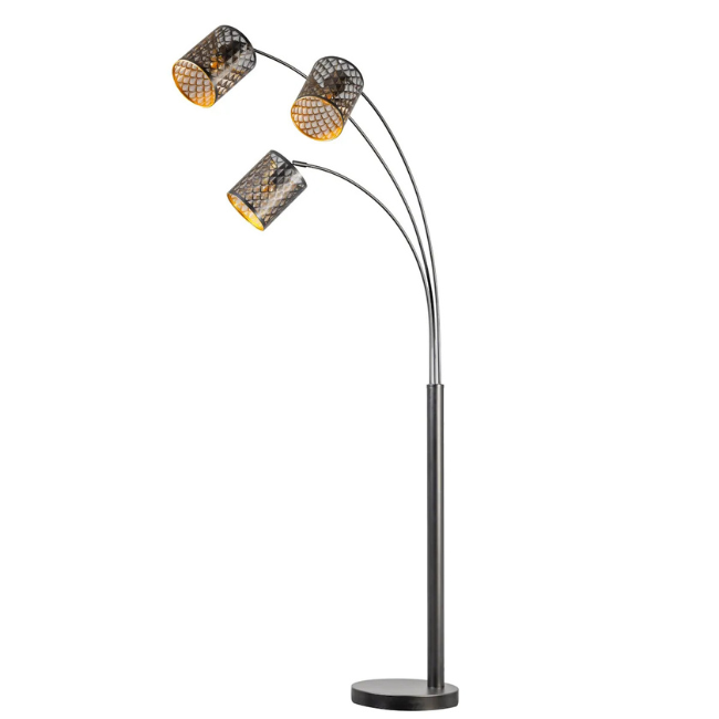 Modern - Industrieel - Vloerlamp - 3-lichts - Zwart - Laser