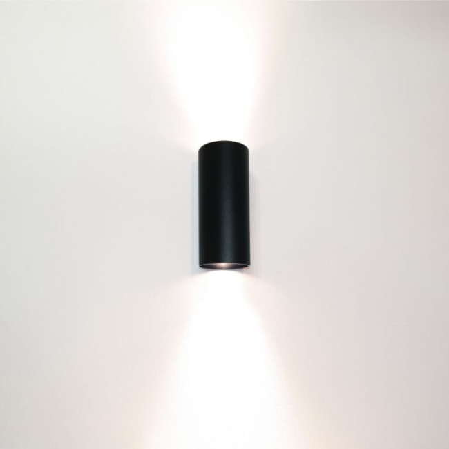 Modern - Industrieel - Wandlamp - 2-lichts - zwart - Roulo