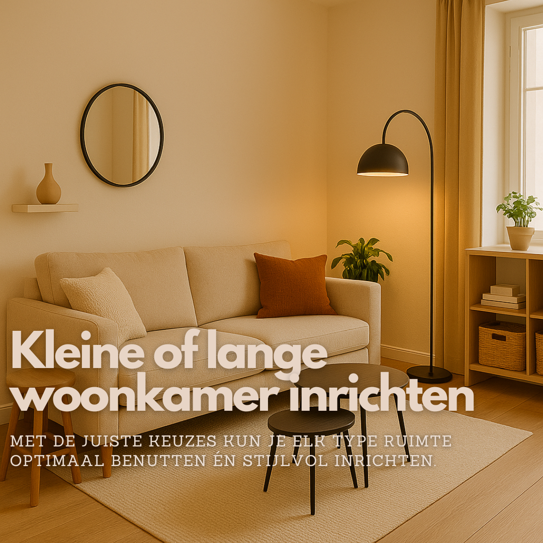 Kleine of lange woonkamer inrichten | Tips voor indeling en verlichting