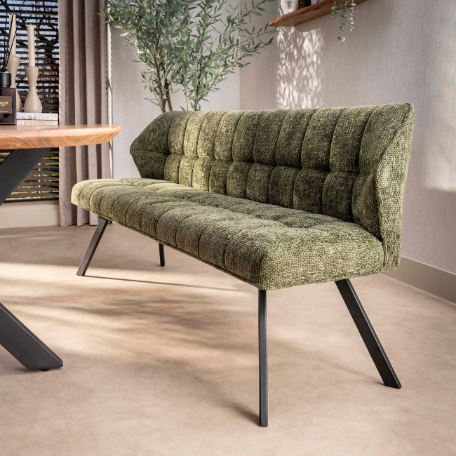 Moderne - eetkamerbank - Hoven - groen - Turn