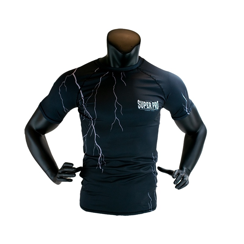 Compression Shirt Short Sleeve Thunder Zwart/Grijs- Maat M - OP=OP ...