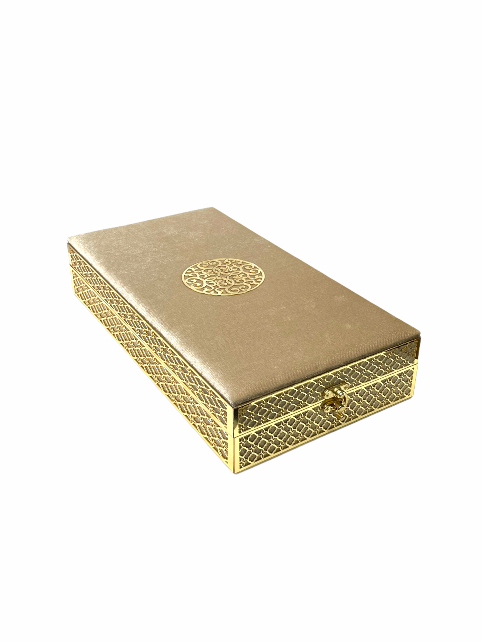 Luxe Koran box met een Koran, gebedskleed, esans en een tasbih taupe ...