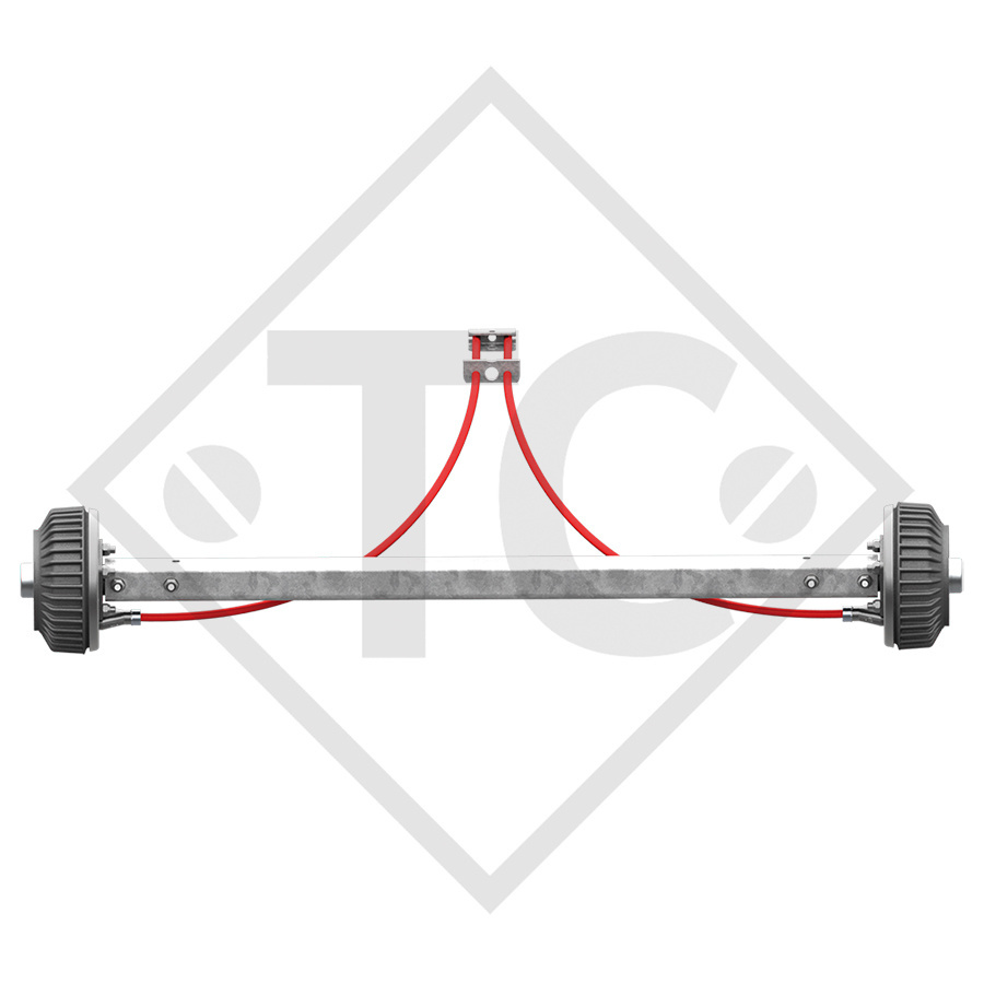 Rigid braked tandem front axle 1500kg PLUS axle type BS 1500 - Trailer ...