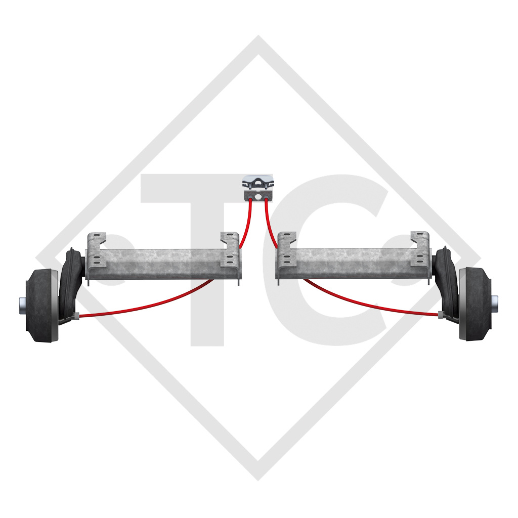 Braked half axles 1500kg axle type B 1200-5 (pair) - Trailer Center ...