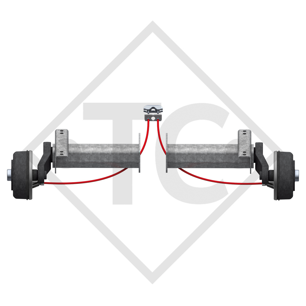 Braked half axles 1800kg axle type B 2000-0 (pair) - Trailer Center ...
