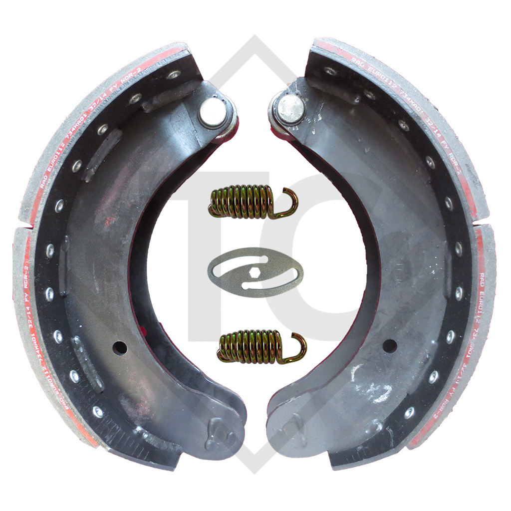 Brake shoes, wheel brake 420x180 - 4218S - XA, brake size 420x180mm ...