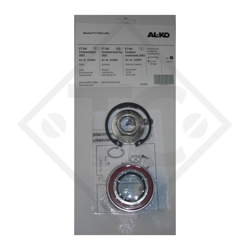 Ersatzteil-Set Compactlager ⌀34/64/37mm 605124 - Trailer Center ...