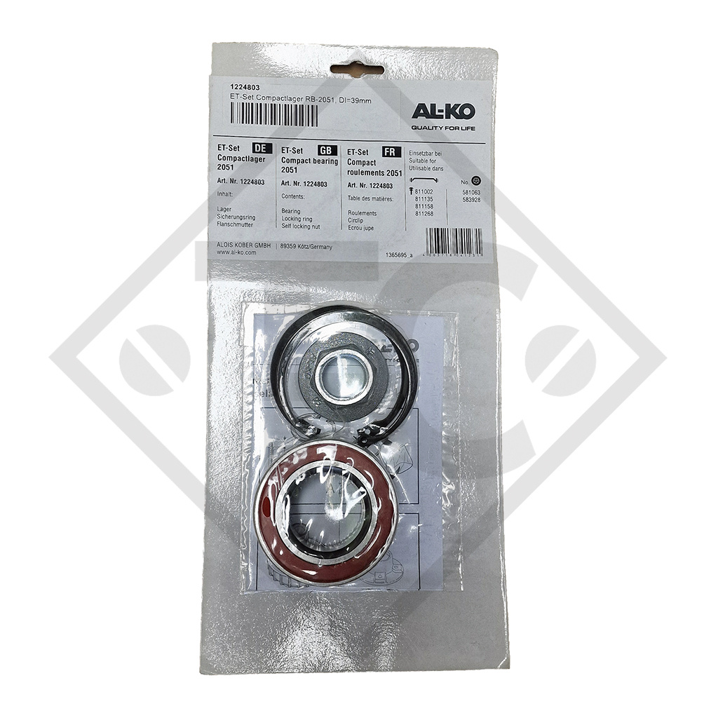 Ersatzteil-Set Compactlager ⌀39/72/37mm 581169 - Trailer Center ...