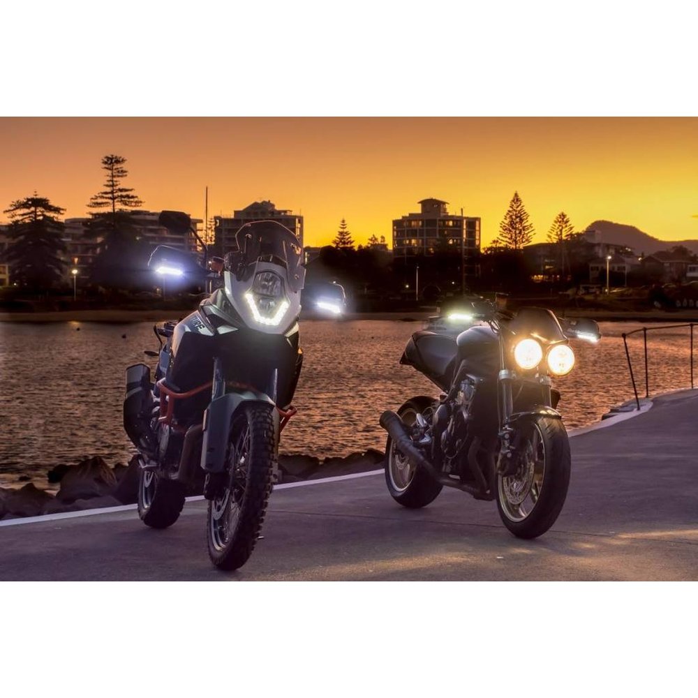 BarkBusters LED lights WHITE - Set of 2 - Allroadmoto