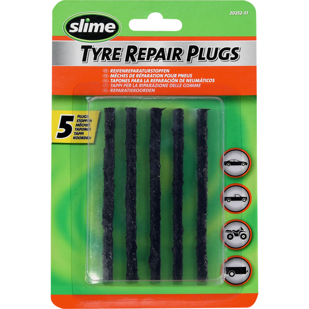 Slime Bandenreparatie plug TUBELESS - 5 PACK - Allroadmoto