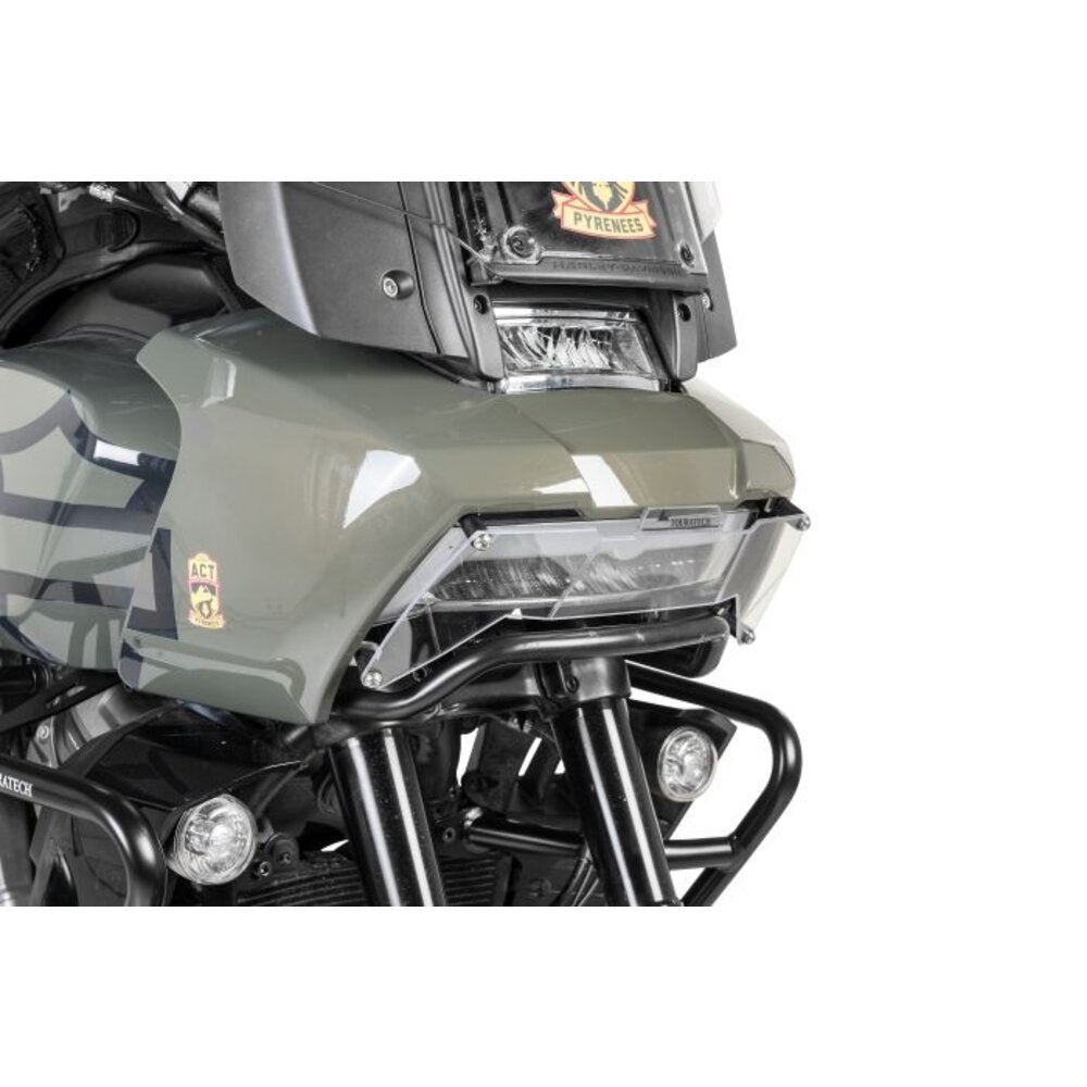 Touratech Headlight protector black with quick release fastener for ...