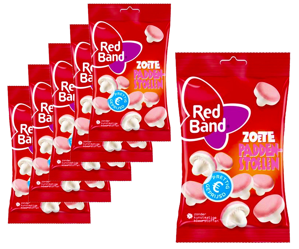 Advantage package Sweets - 6 bags Red Band Sweet Mushrooms of 130 grams ...