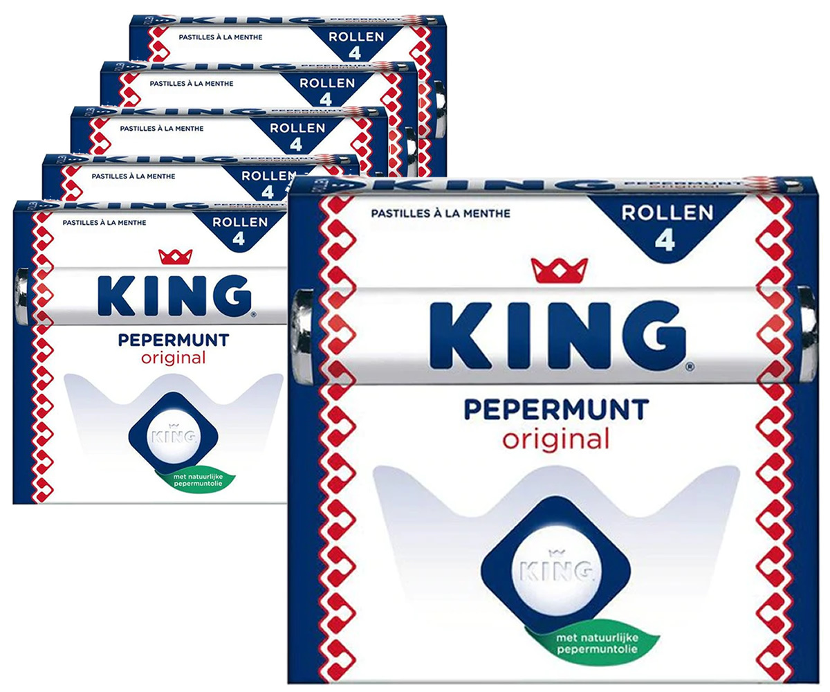 Voordeelverpakking Snoepgoed - 6 x 4-pack King Pepermunt Original á 44 ...