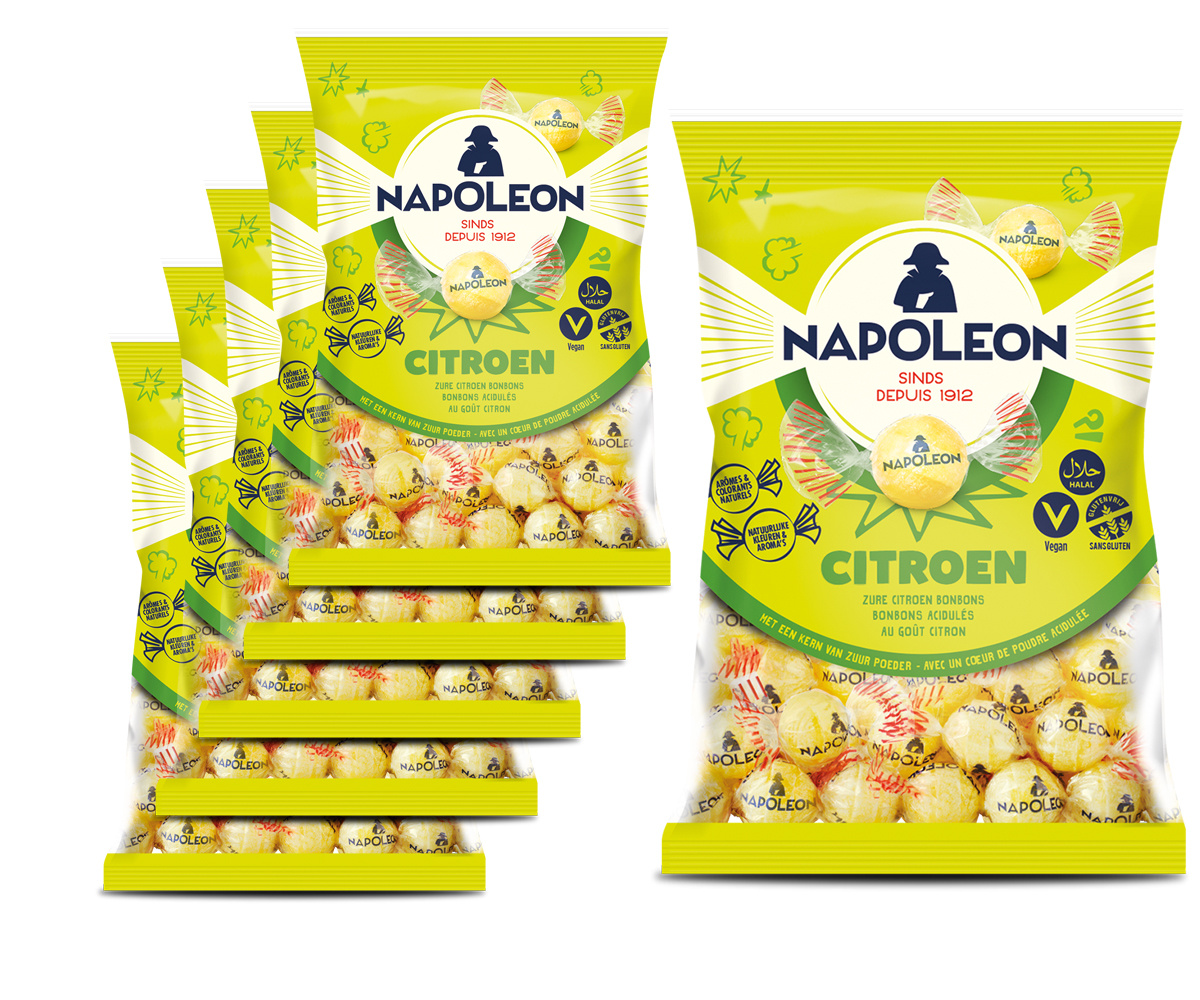 Advantage package of sweets - 6 bags of Napoleon Lemon bullets of 150 ...