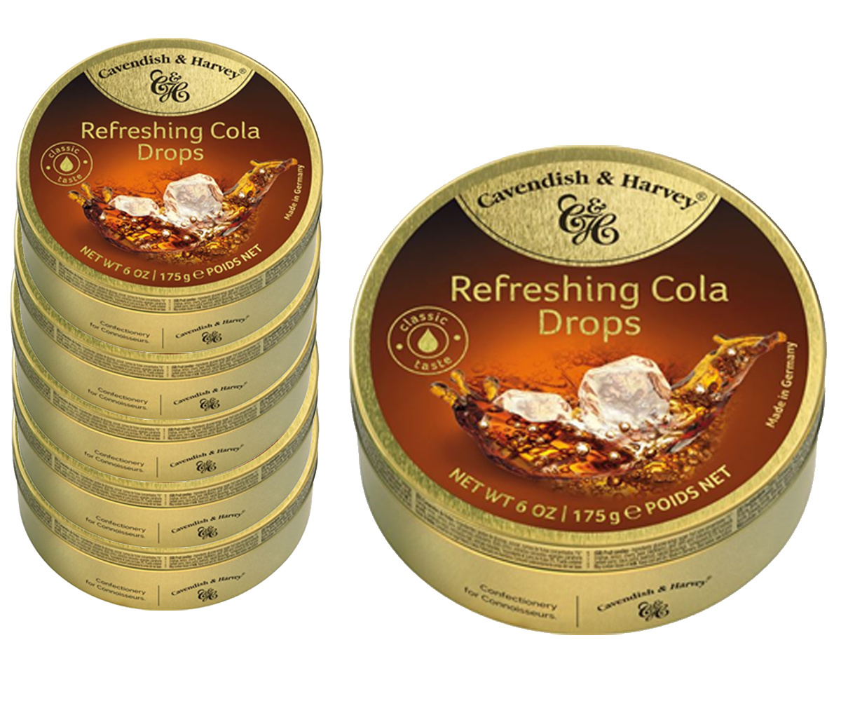 Voordeelverpakking Snoepgoed - 6 blikjes Cola Drops á 175 gram ...