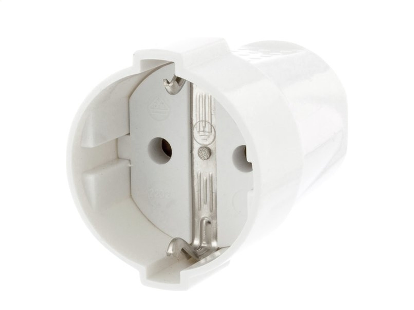 Contra plug with grounding - White | Electronics - Yellow Webshop