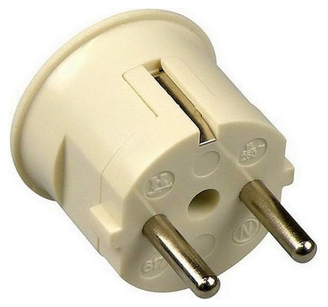 Martin Kaiser - Plug at right angles with grounding - Crème white ...