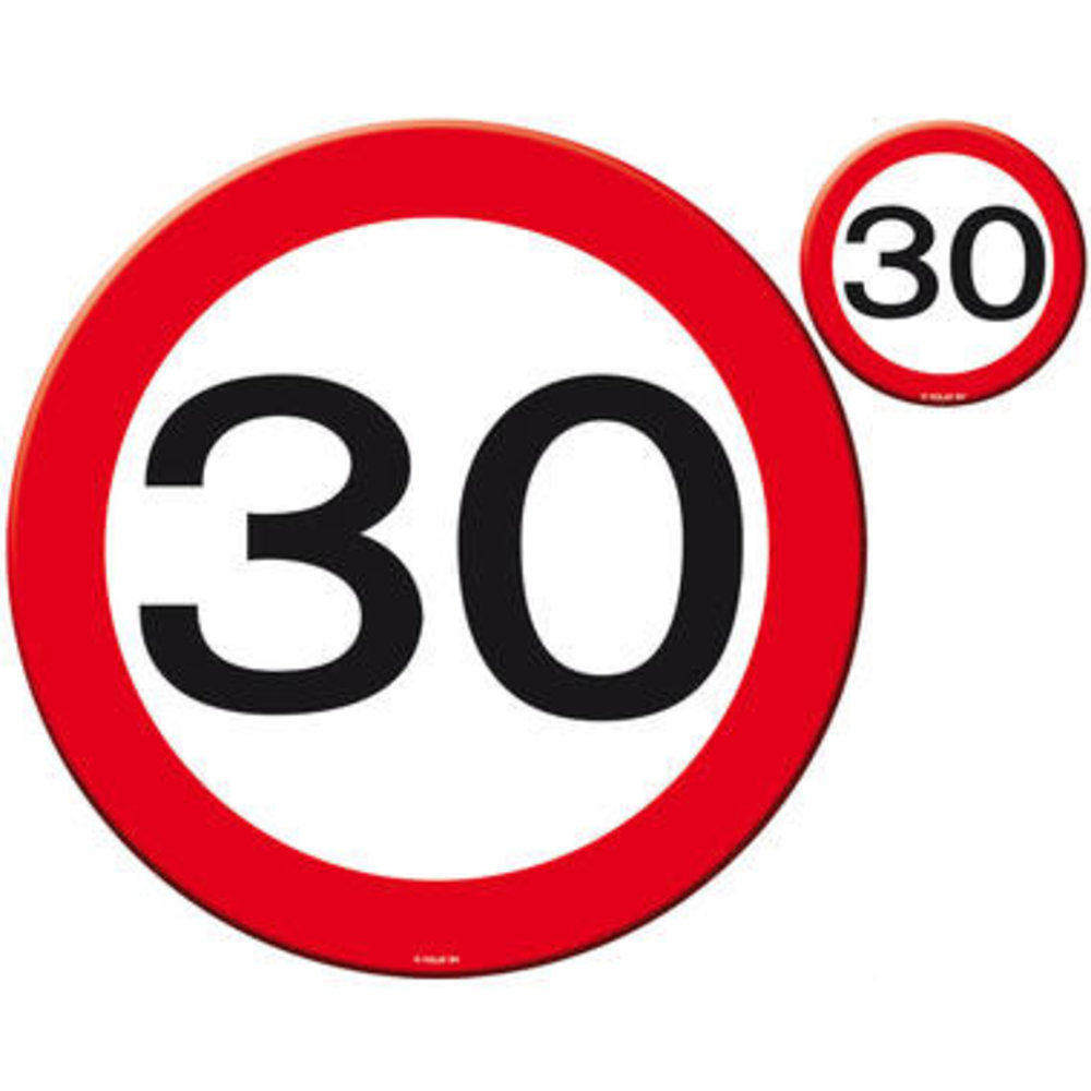Goedkope 30 Jaar Verkeersbord Placemat En Onderzetter Kopen