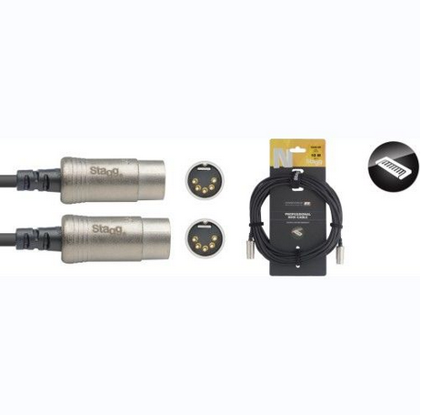 Stagg professional midi cable 10 meter - Sommer Music Store
