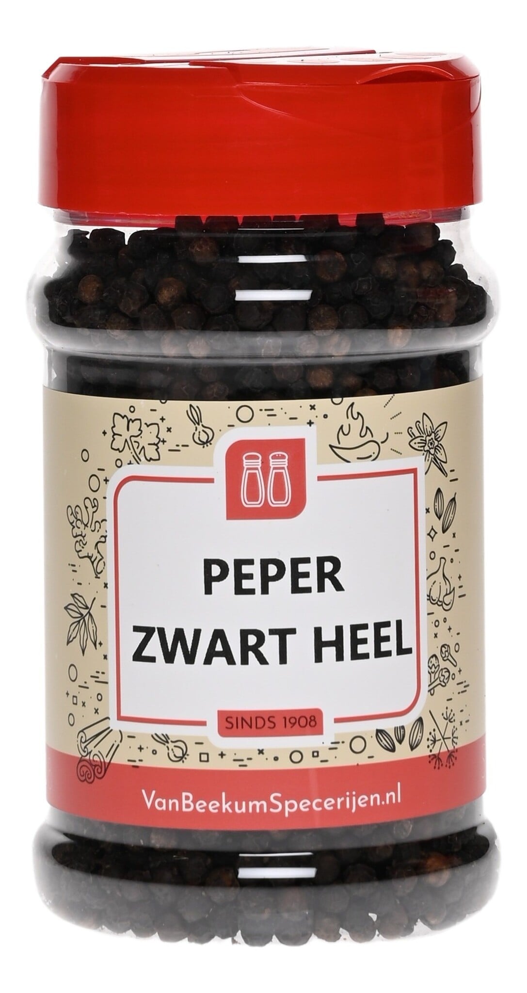 Peper Zwart Heel | Hele zwarte peperkorrels voor molens | Van Beekum ...