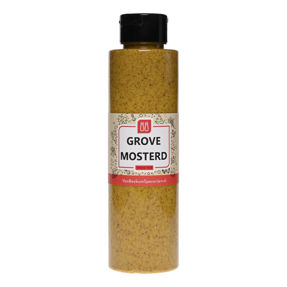 Grove Mosterd 500 ml Kopen | Van Beekum Specerijen Sinds 1908